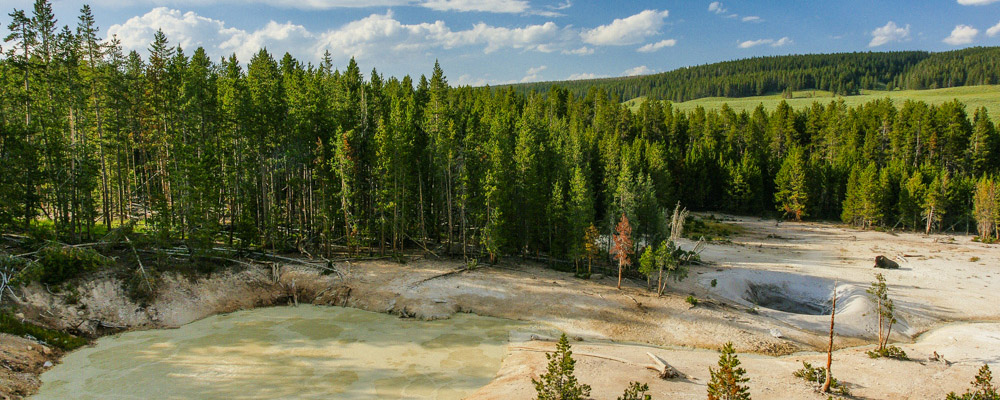Yellowstone's Mud Volcano Thermal Area - National Parked